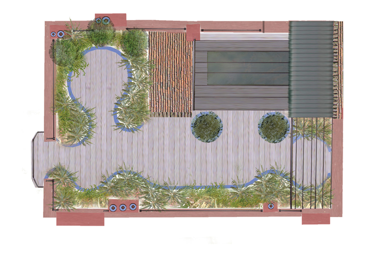 Terrasse Bleue – Joanna Hubert Architecte Paysagiste Bordeaux